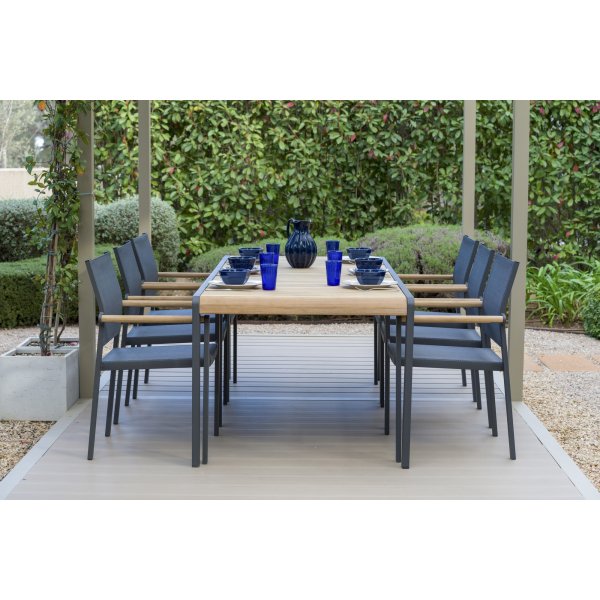 Lifestyle Garden utegrupp Amber med bord 220 cm och 6 st stolar ...